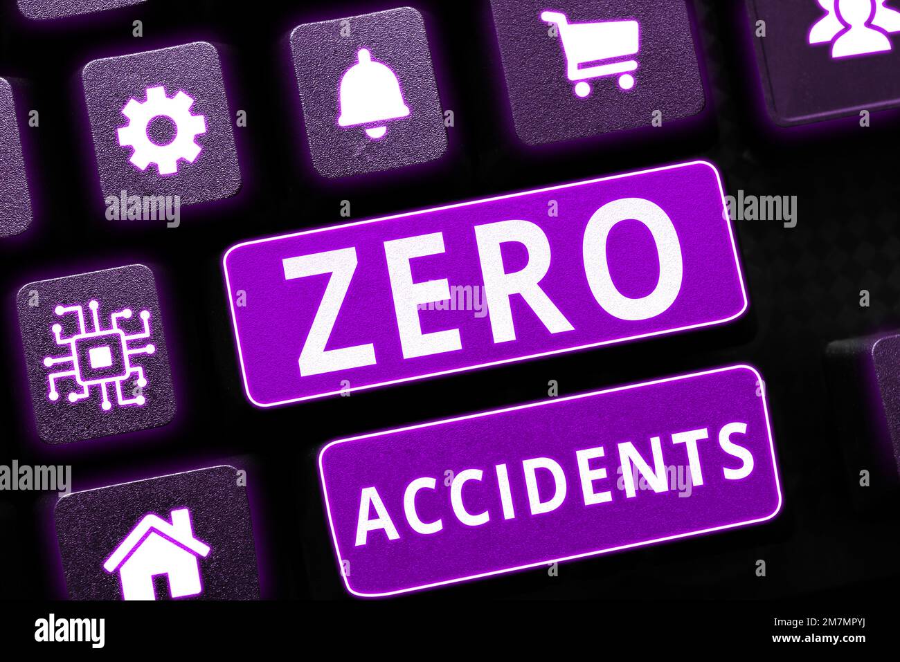 Texte d'écriture zéro accident. L'entreprise présente une stratégie importante pour prévenir les ...