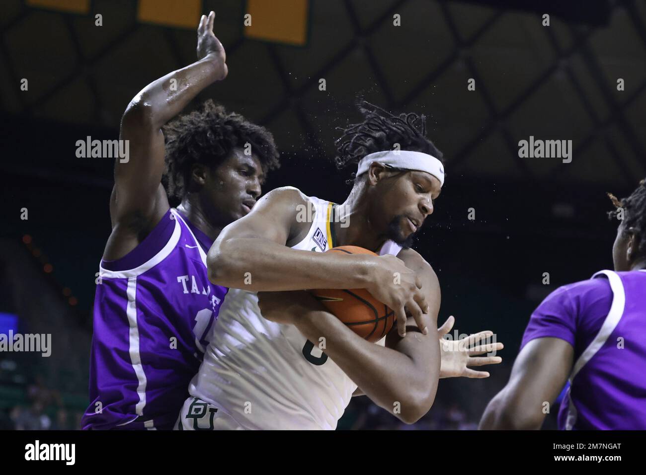 Baylor forward Flo Thamba pulls down a rebound over Tarleton State ...