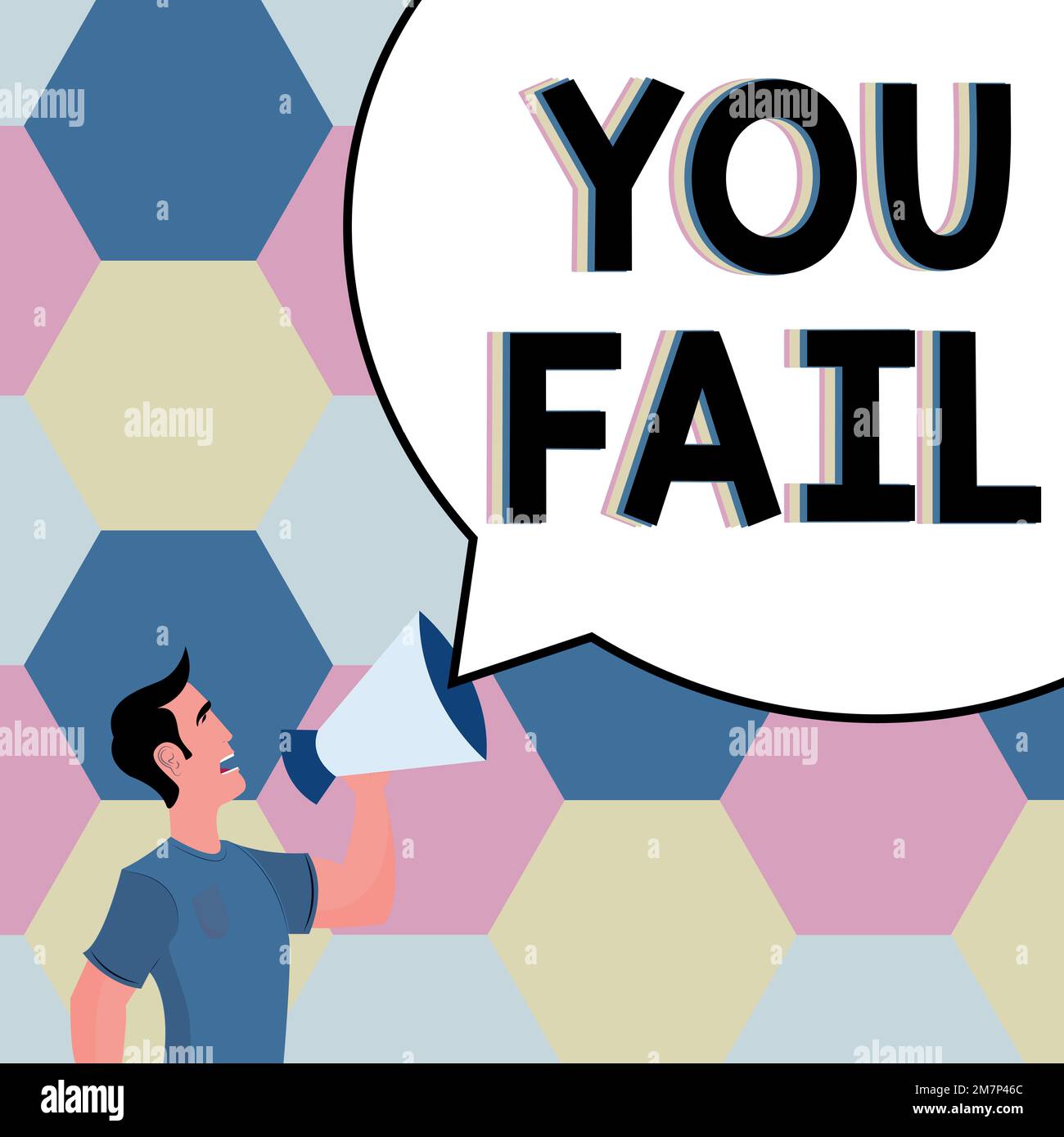 Affiche montrant que vous avez échoué, mot écrit sur ne pas être en ...