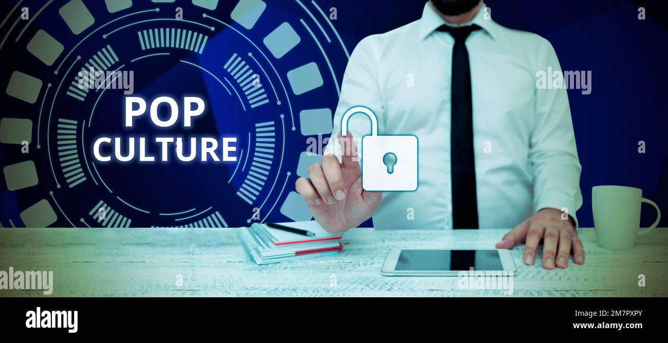 Texte d'écriture Culture pop. La photo conceptuelle décrit le style de ...