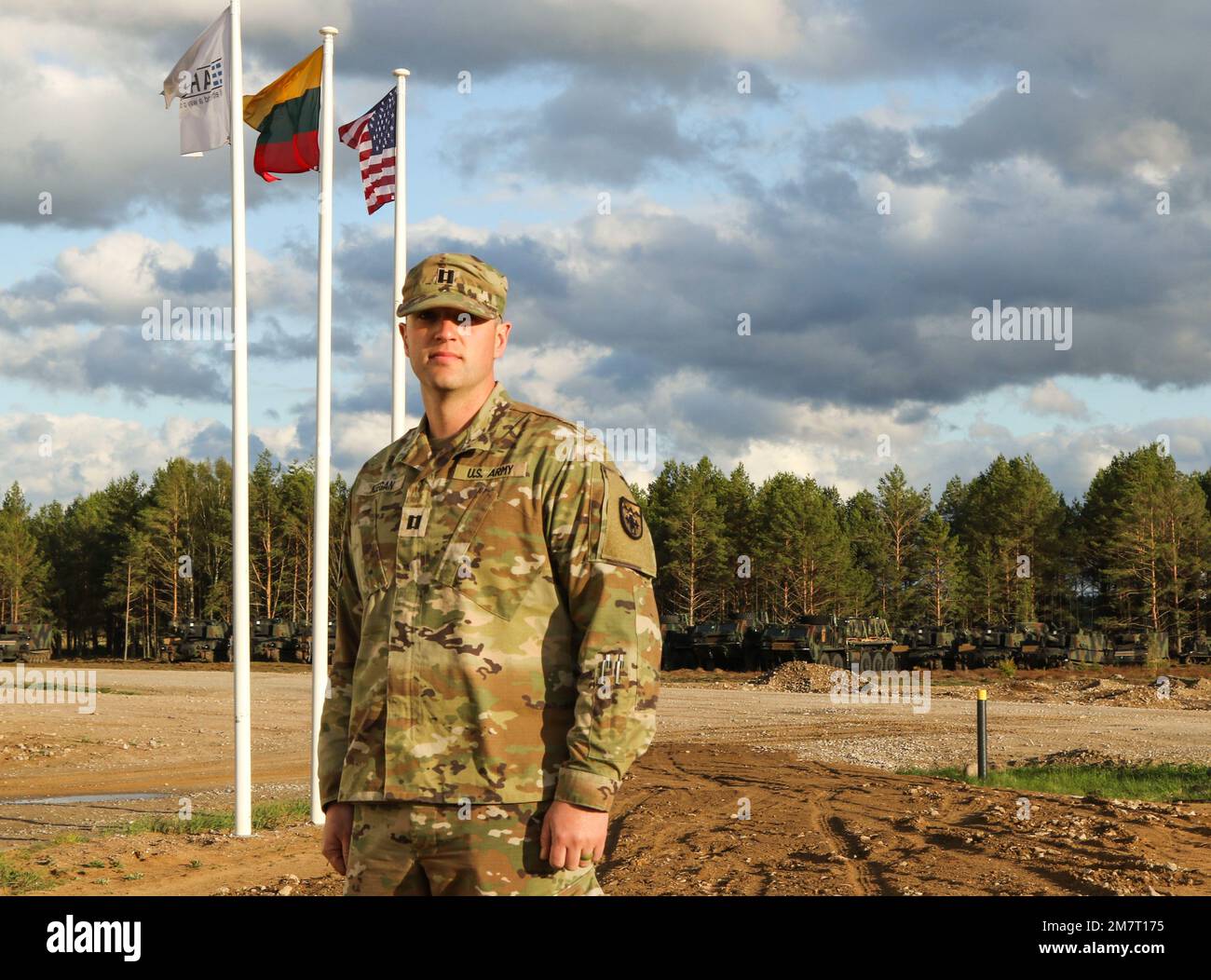 Le capitaine Michael Keegan, commandant de Bravo Battery, 1st Bataillon ...