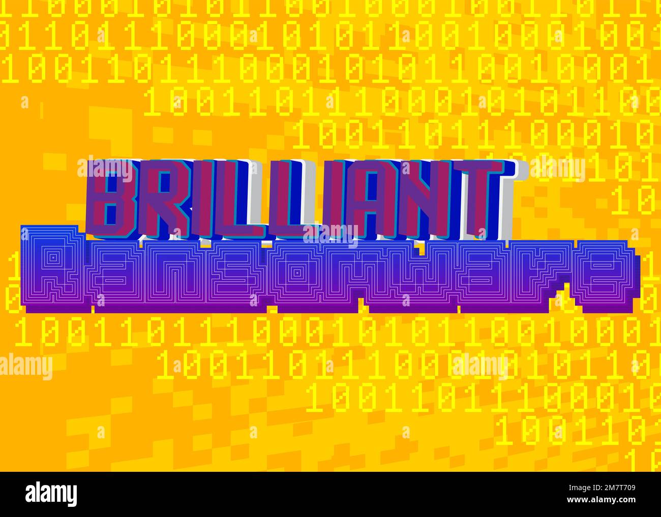 Super ransomware. Mot pixélisé avec arrière-plan graphique géométrique ...