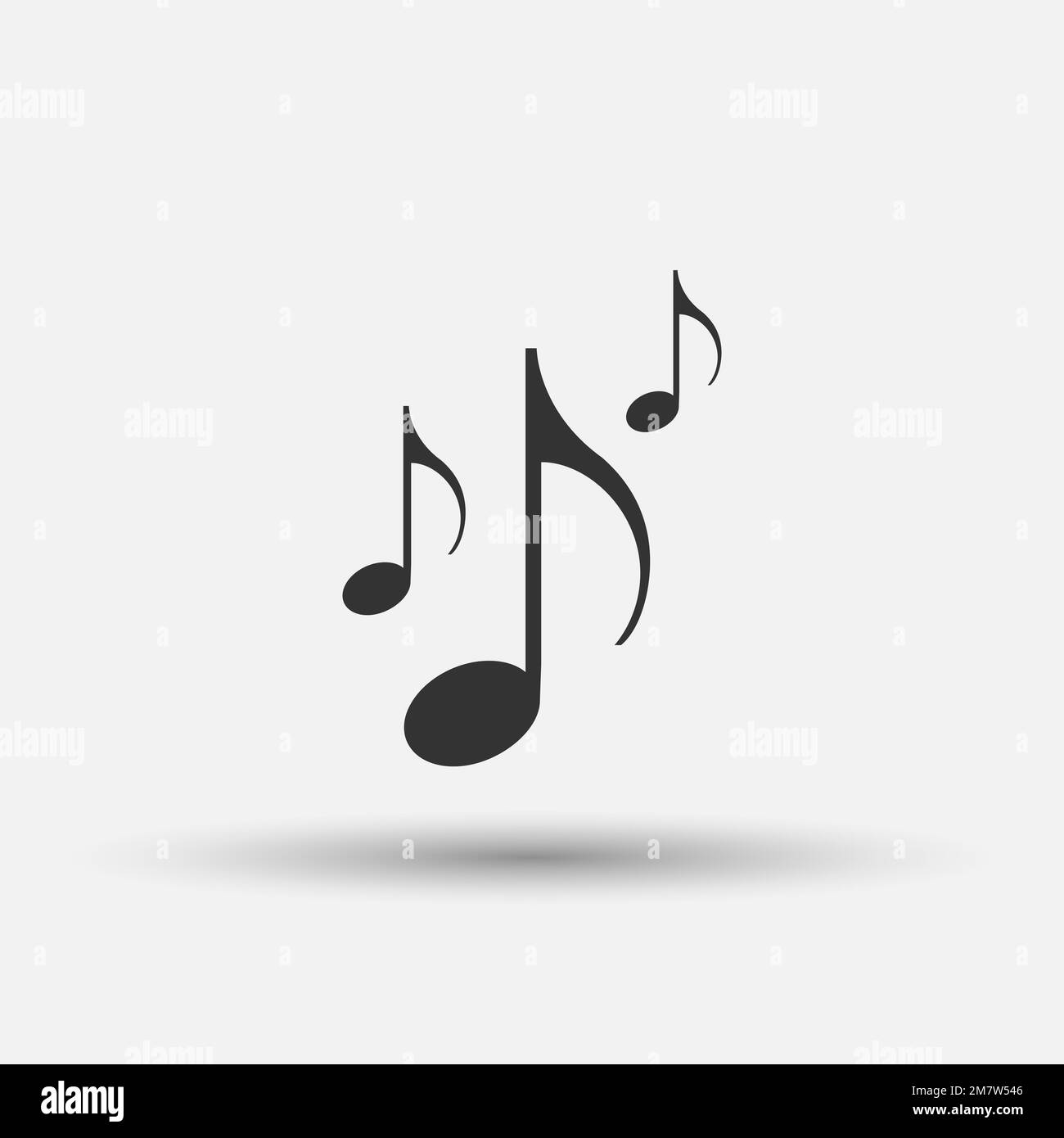 Pictogramme de note musicale. Icône de note. Illustration vectorielle ...