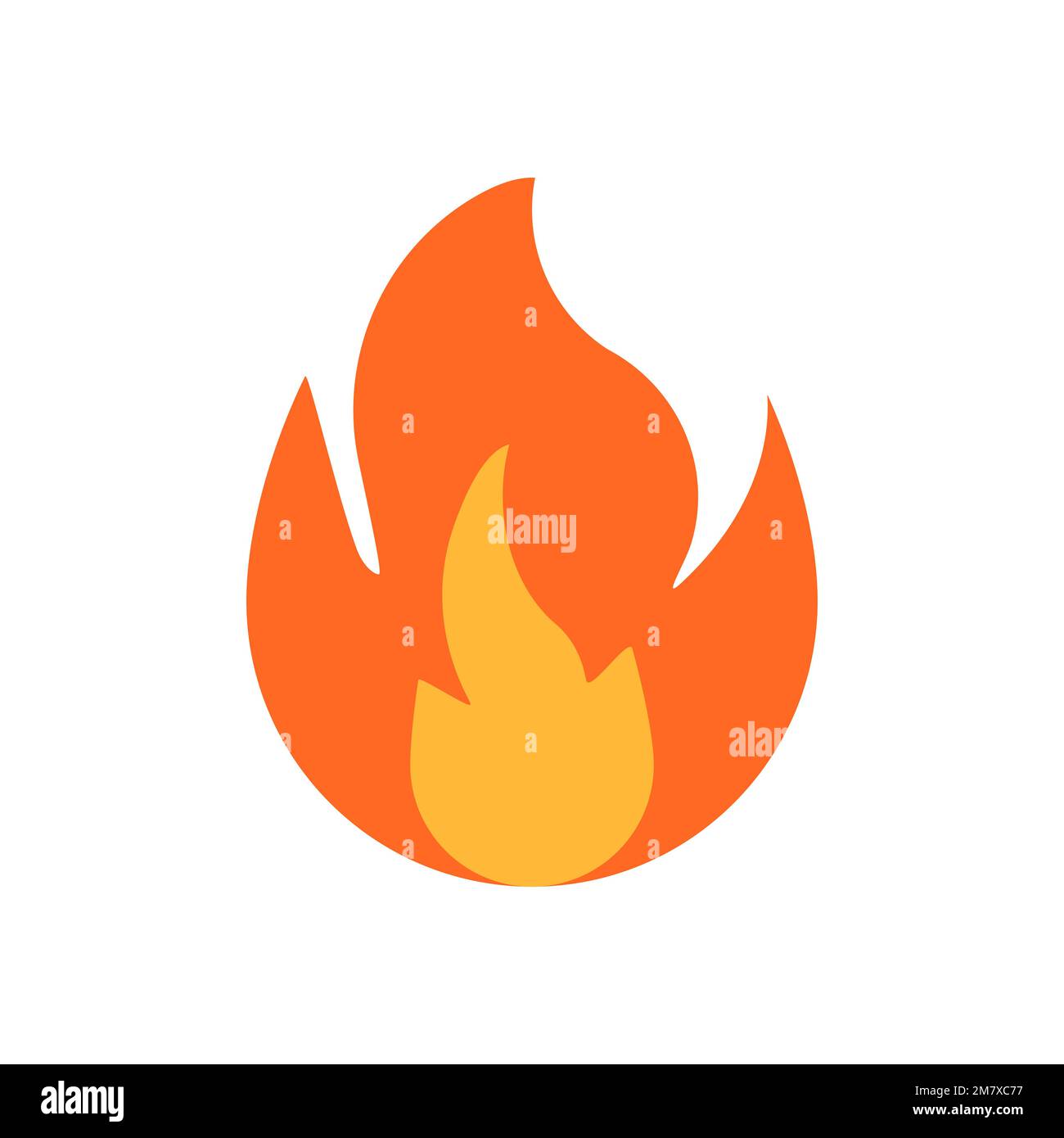 Panneau de signalisation incendie. Icône flammes isolées sur fond blanc ...