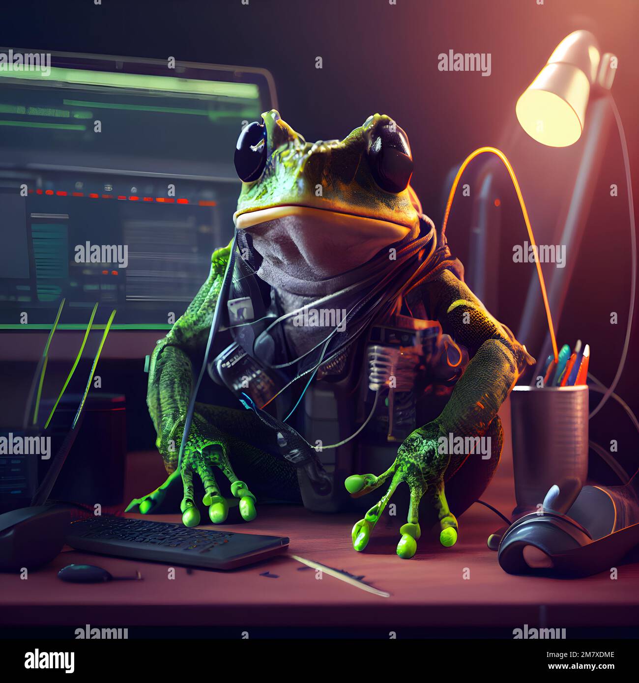 Grenouille folle Banque de photographies et d’images à haute résolution ...