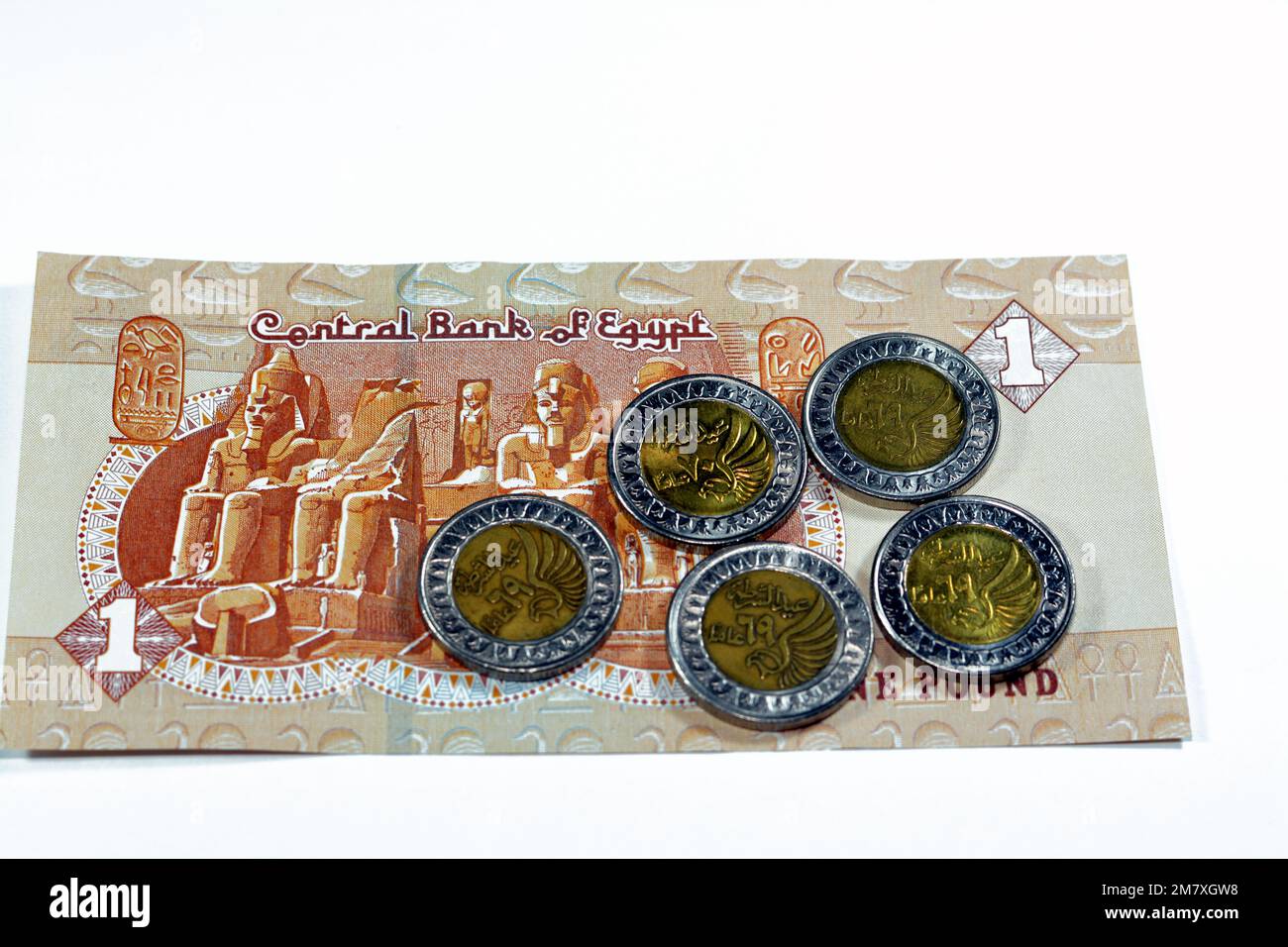 Egyptien 1 LE EGP une livre de monnaie égyptienne sur billet de banque égyptien, Traduction de l ...