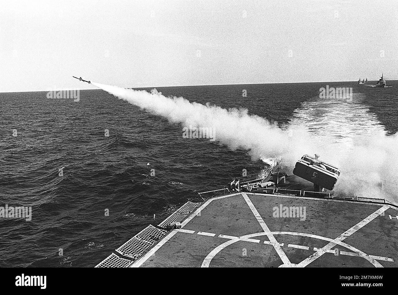 Un missile Sea Sparrow est lancé à partir du lanceur Mark 29 de l'OTAN ...