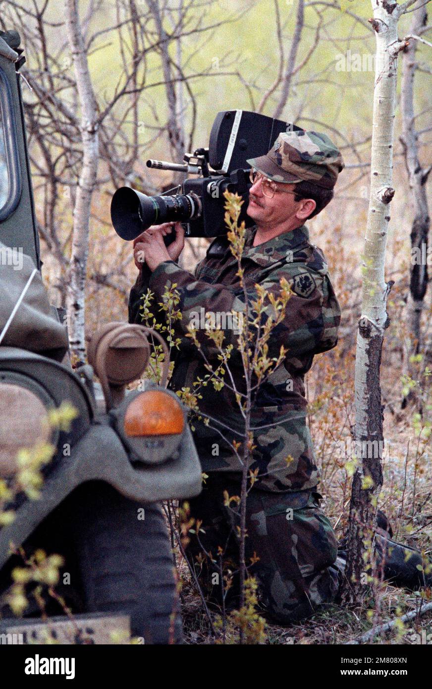 Un photographe de cinéma des activités de films ont lieu pendant l'exercice combiné États-Unis ...