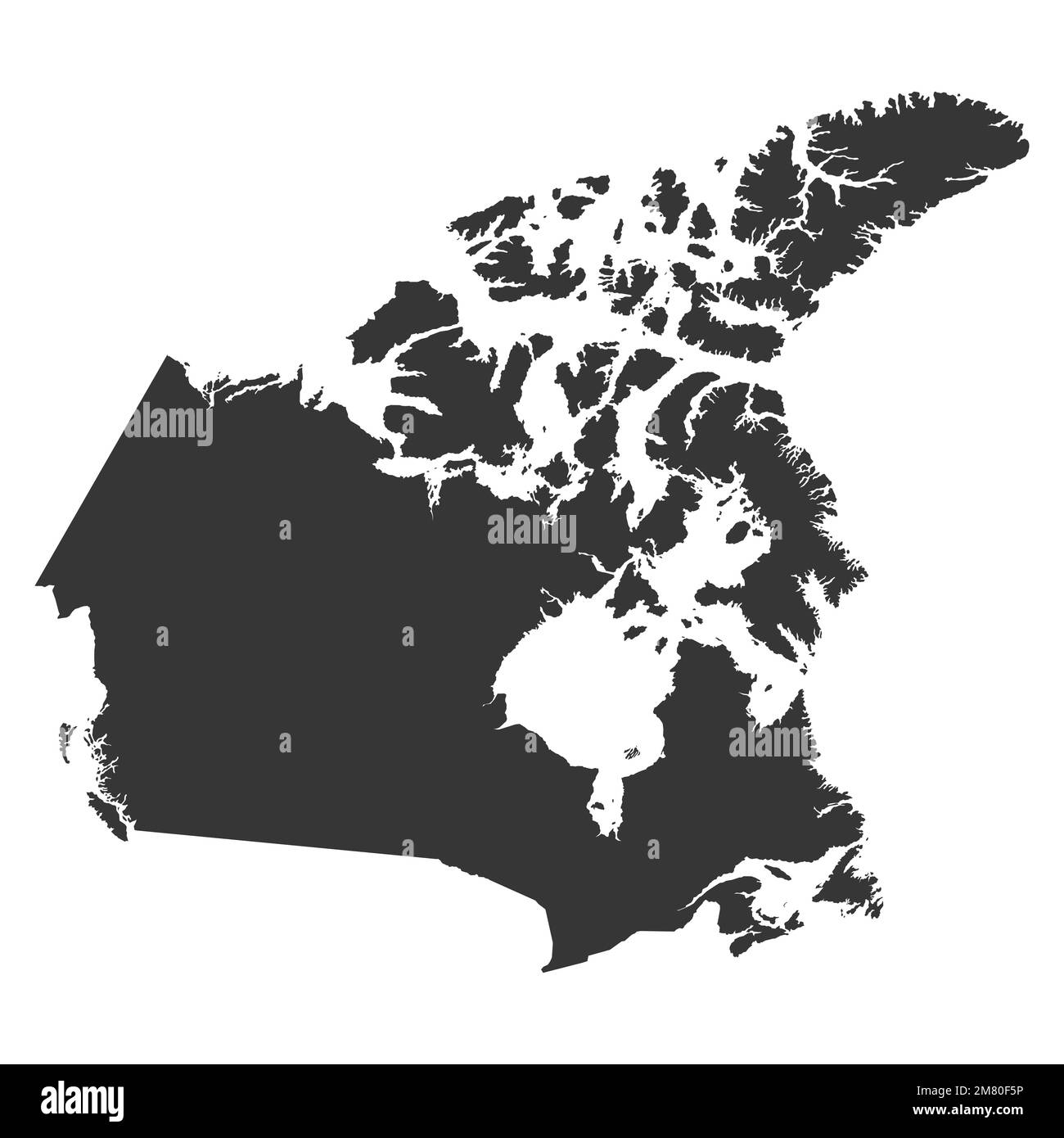 Carte du Canada. Silhouette de la carte de pays du Canada. Illustration ...