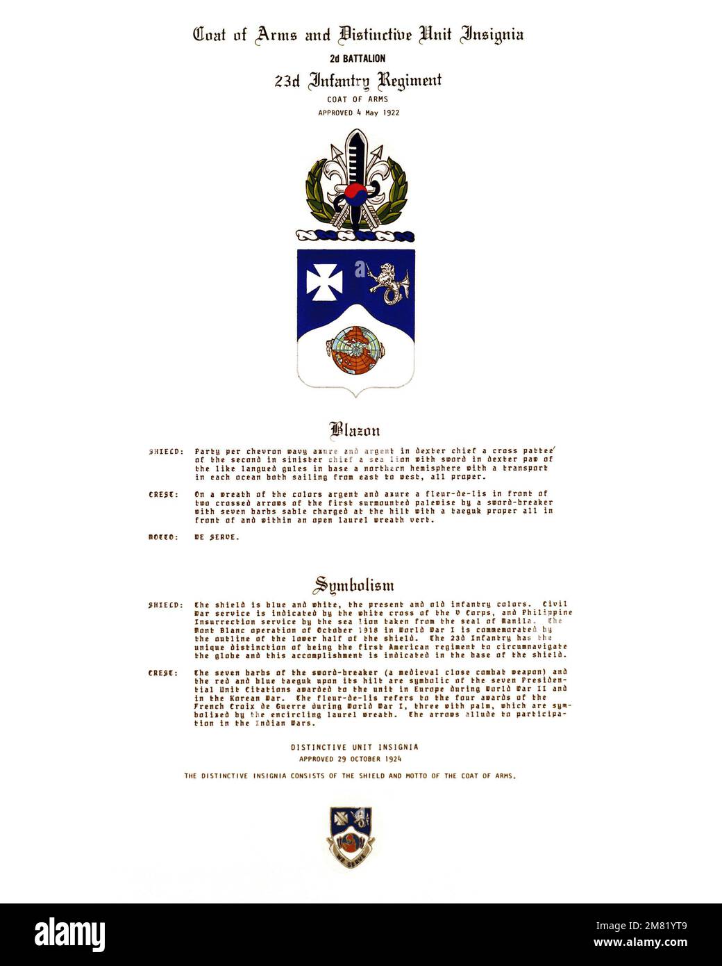 23rd infantry Banque d'images détourées - Alamy