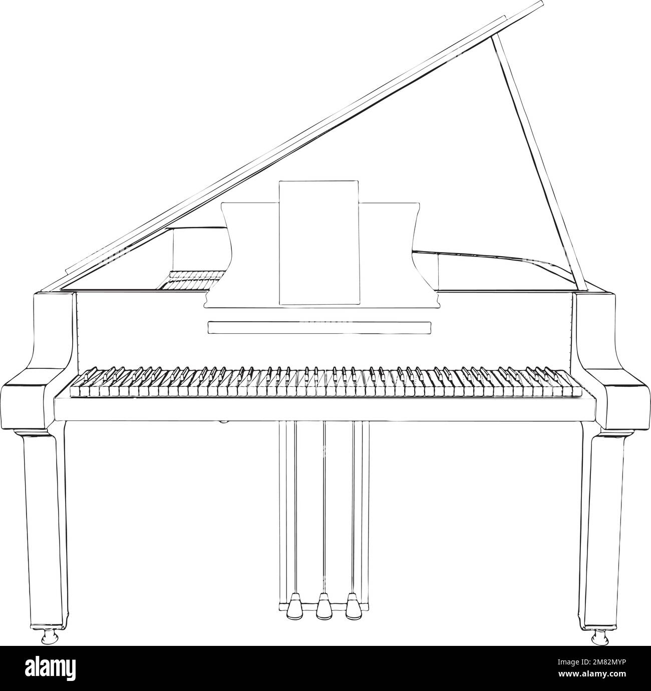 Piano assis Banque d'images vectorielles - Alamy