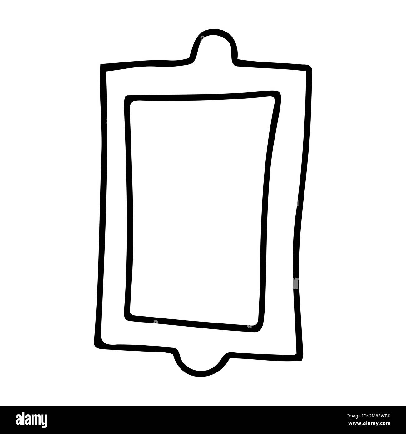 Plateau porte-documents. Salver de service dessiné à la main, isolé sur ...