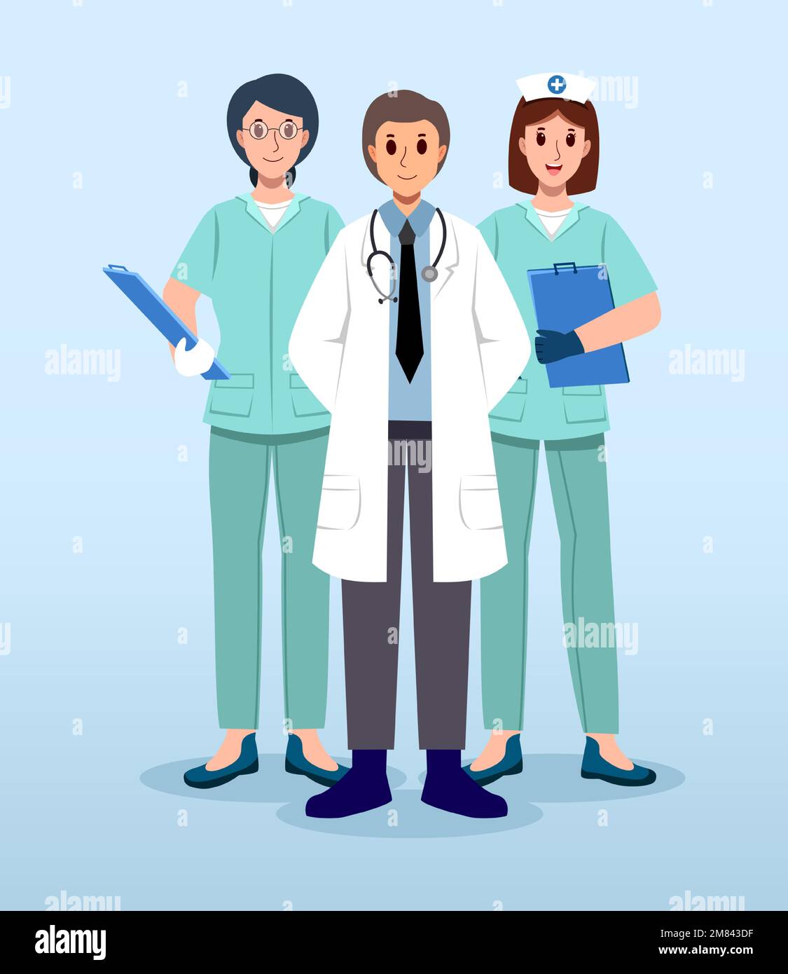 Équipe médicale . Médecins et infirmière assistant . Personnages de ...