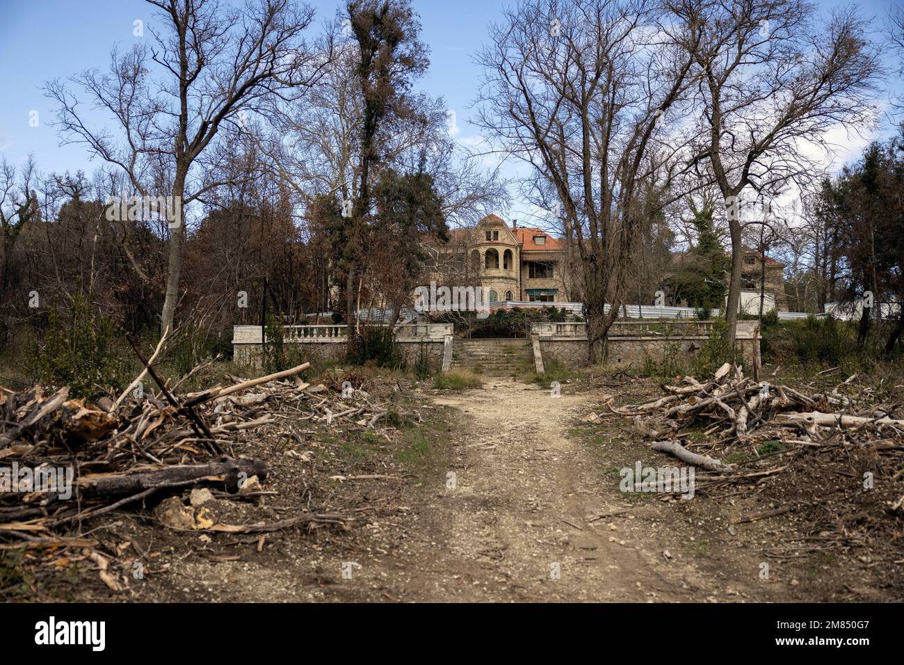 Vue sur le palais d'été de l'ancienne famille royale grecque, sur le ...
