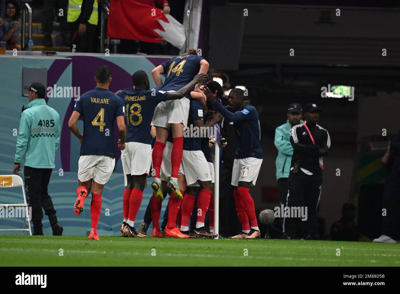 France Célébrez en action lors du match de la coupe du monde FIFA 2022 ...