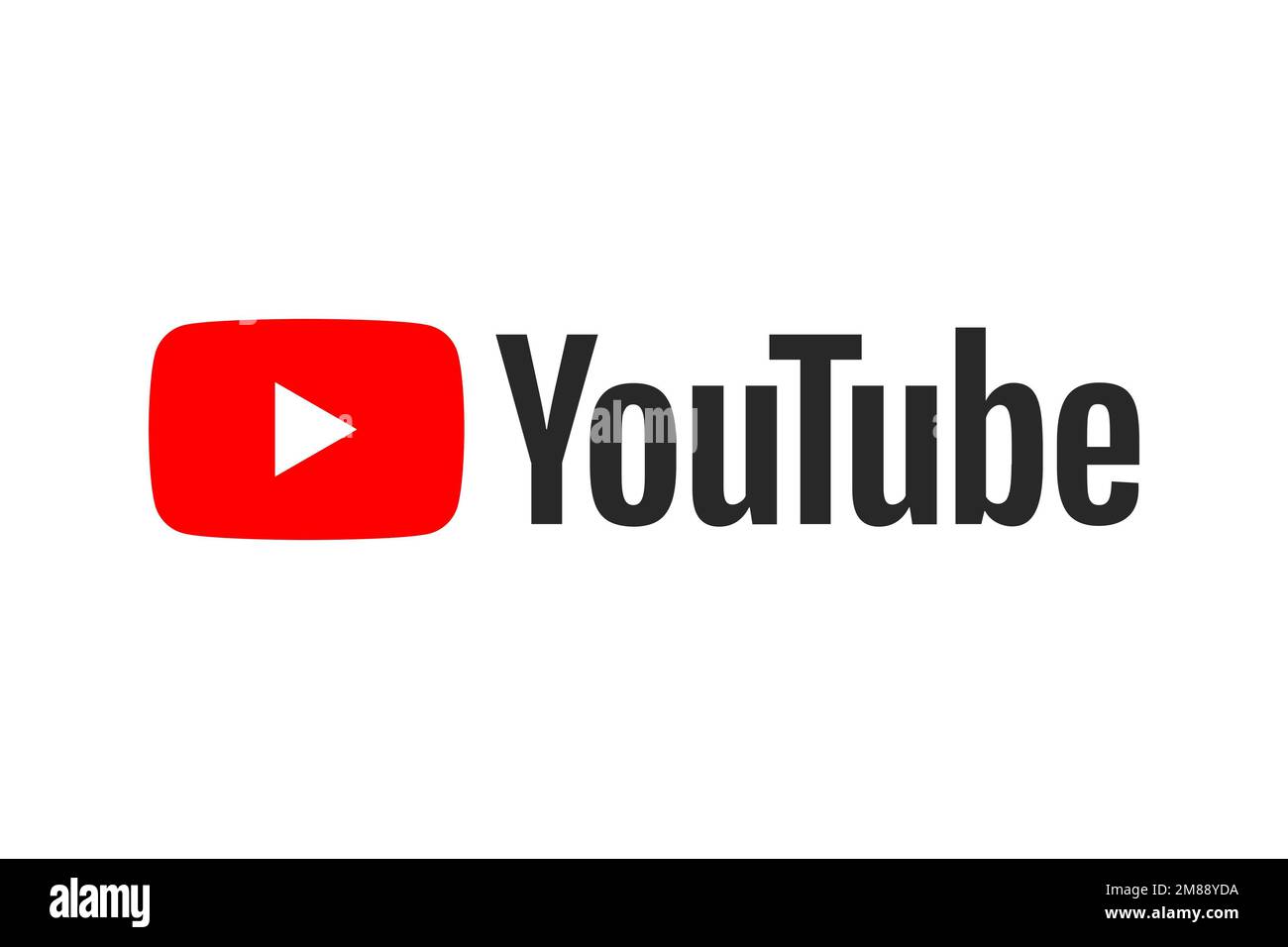 Youtube logo blanc Banque d'images détourées - Alamy