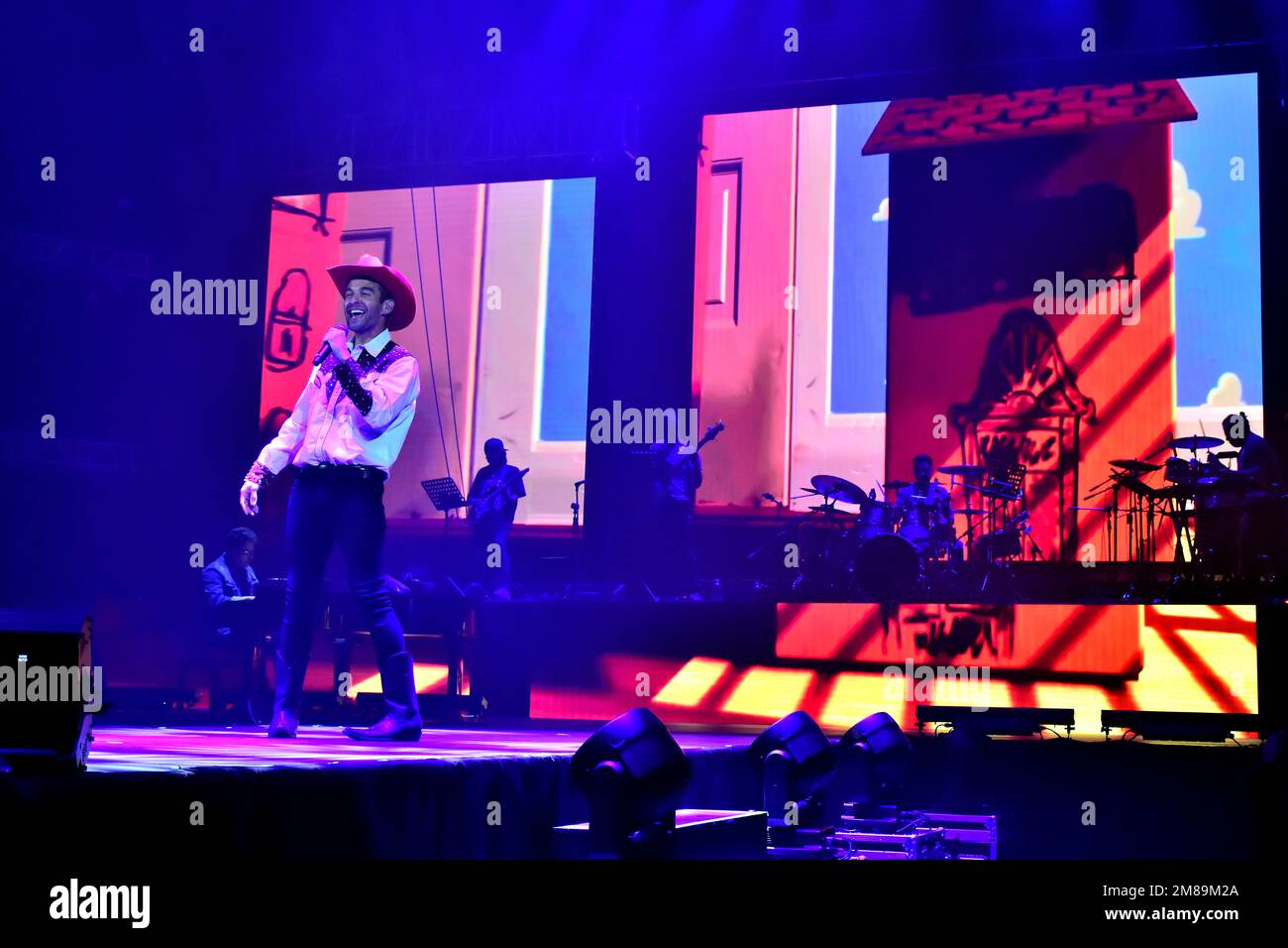 Leon, Mexique. 12 JANVIER 2023 : l'acteur interprète Woody et joue à ...