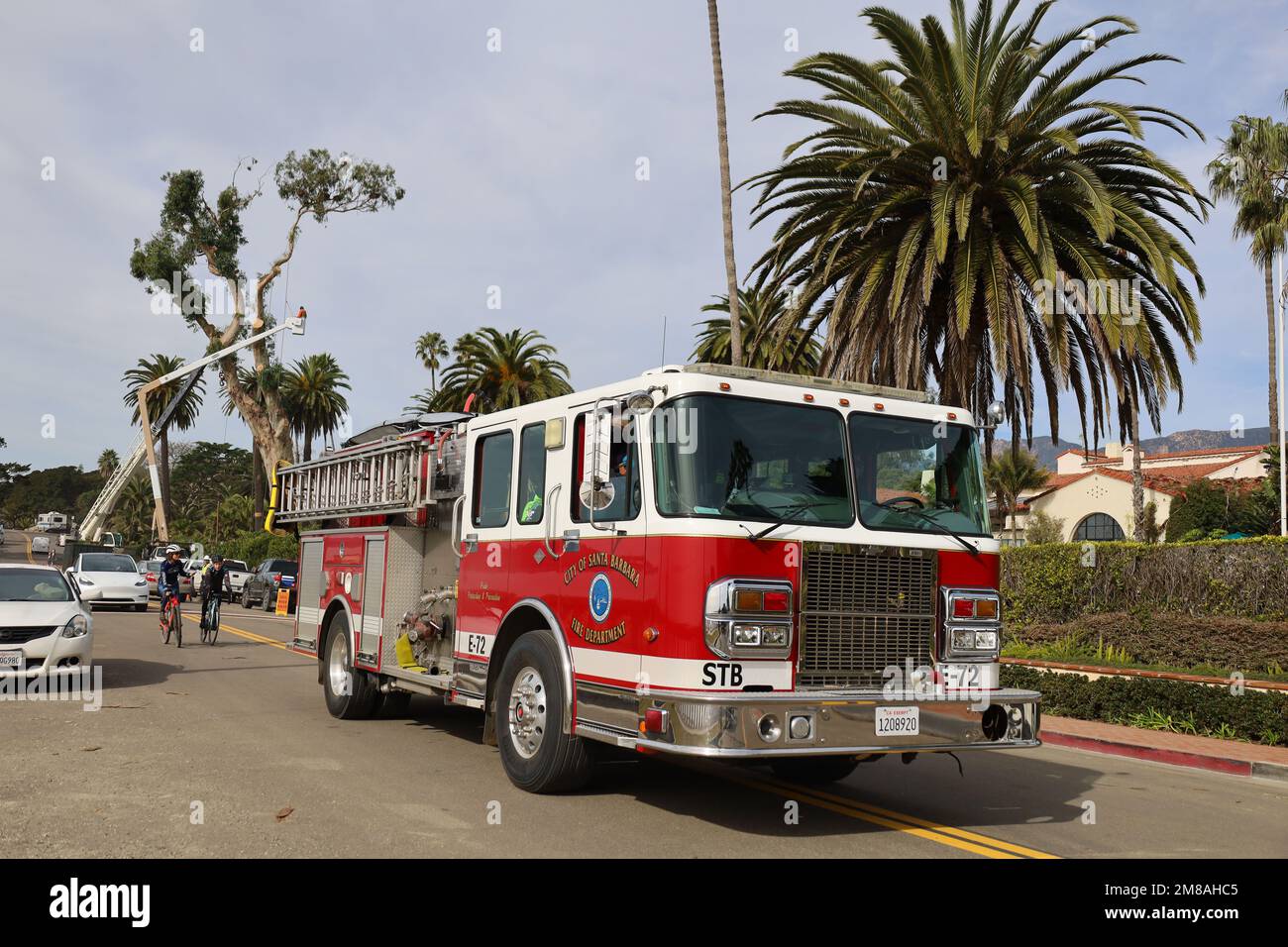Montecito, Californie, États-Unis 12th janv. 2023. Un Red Fire Engine ...