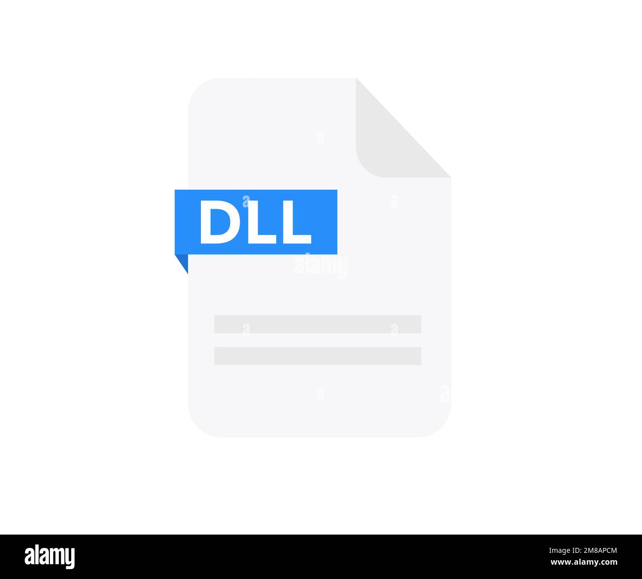 Conception de logo DLL de format de fichier. Icône de fichier de ...