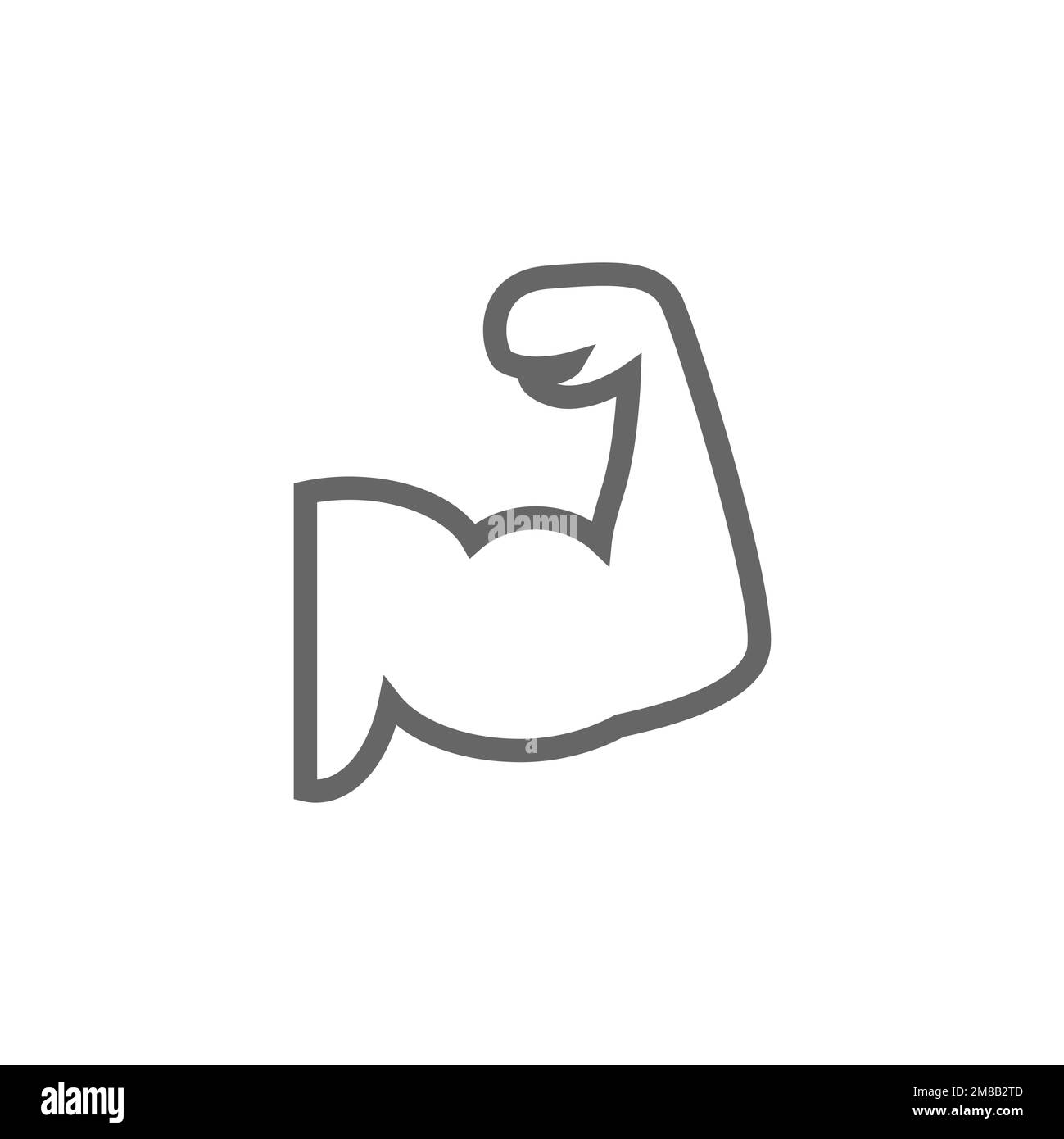 Icône biceps, modèle de ressource graphique de force, illustration ...