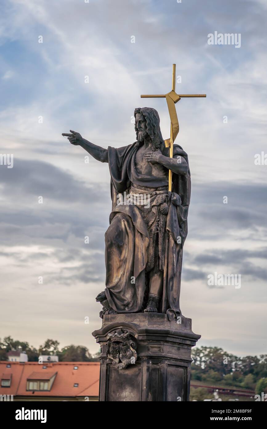 Pont charles prague statue de saint jean baptiste Banque de ...