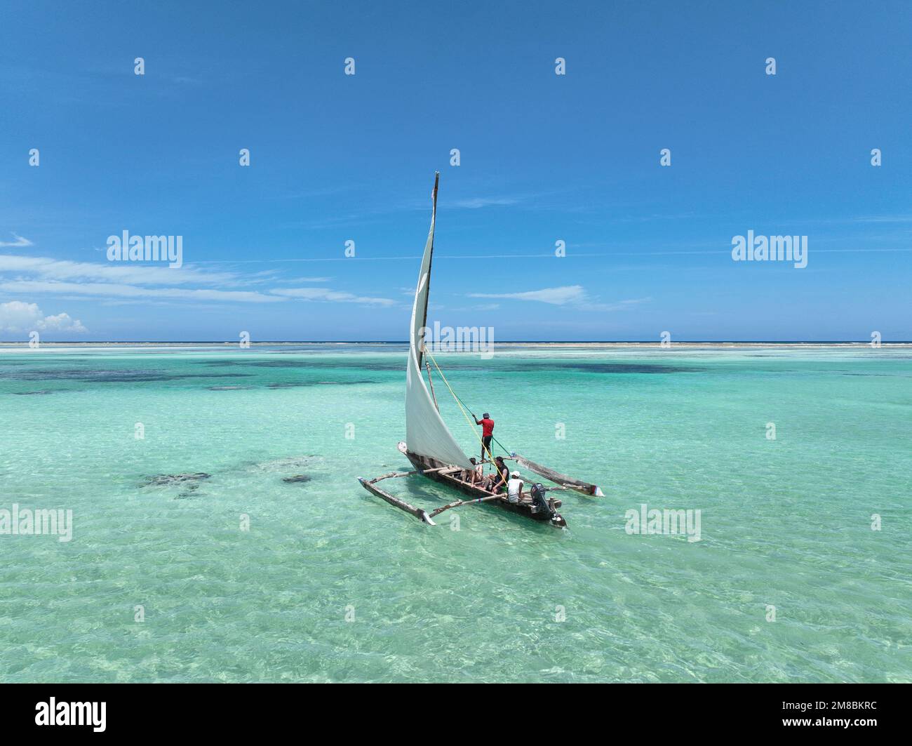 Zanzibar (Plage de Pingwe sur la plus grande île de l'archipel de ...