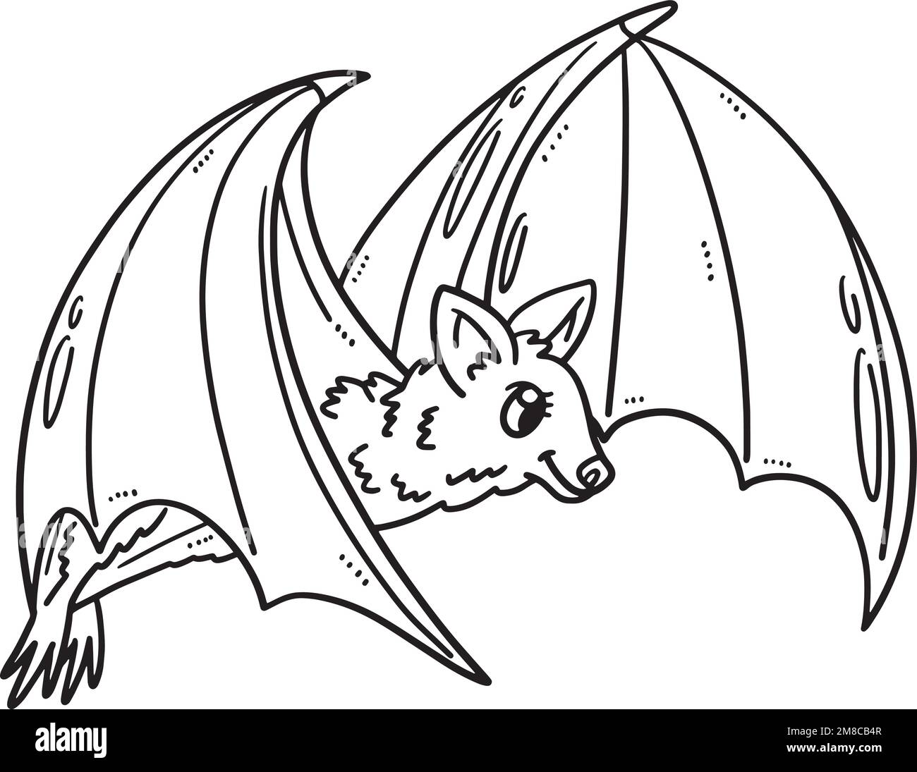 Page de coloriage isolée mère Bat pour enfants Image Vectorielle Stock ...