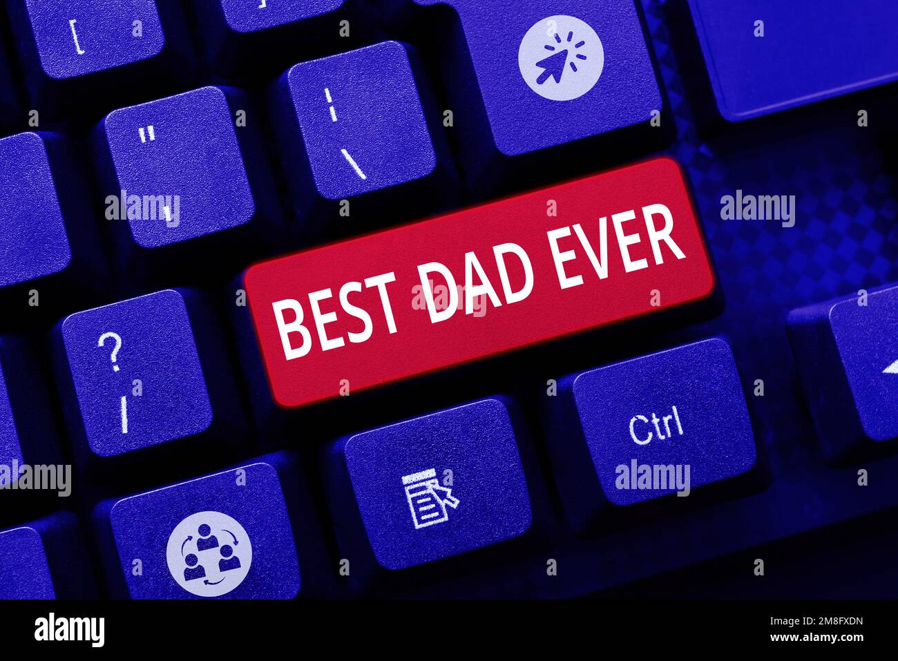 Affiche d'écriture à la main Best Dad jamais. Reconnaissance ...