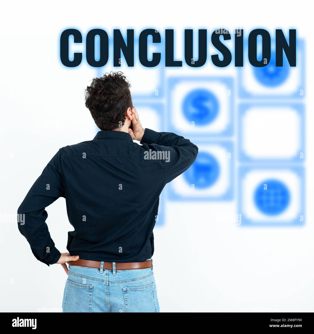 Légende de texte présentant la conclusion. Concept signification ...