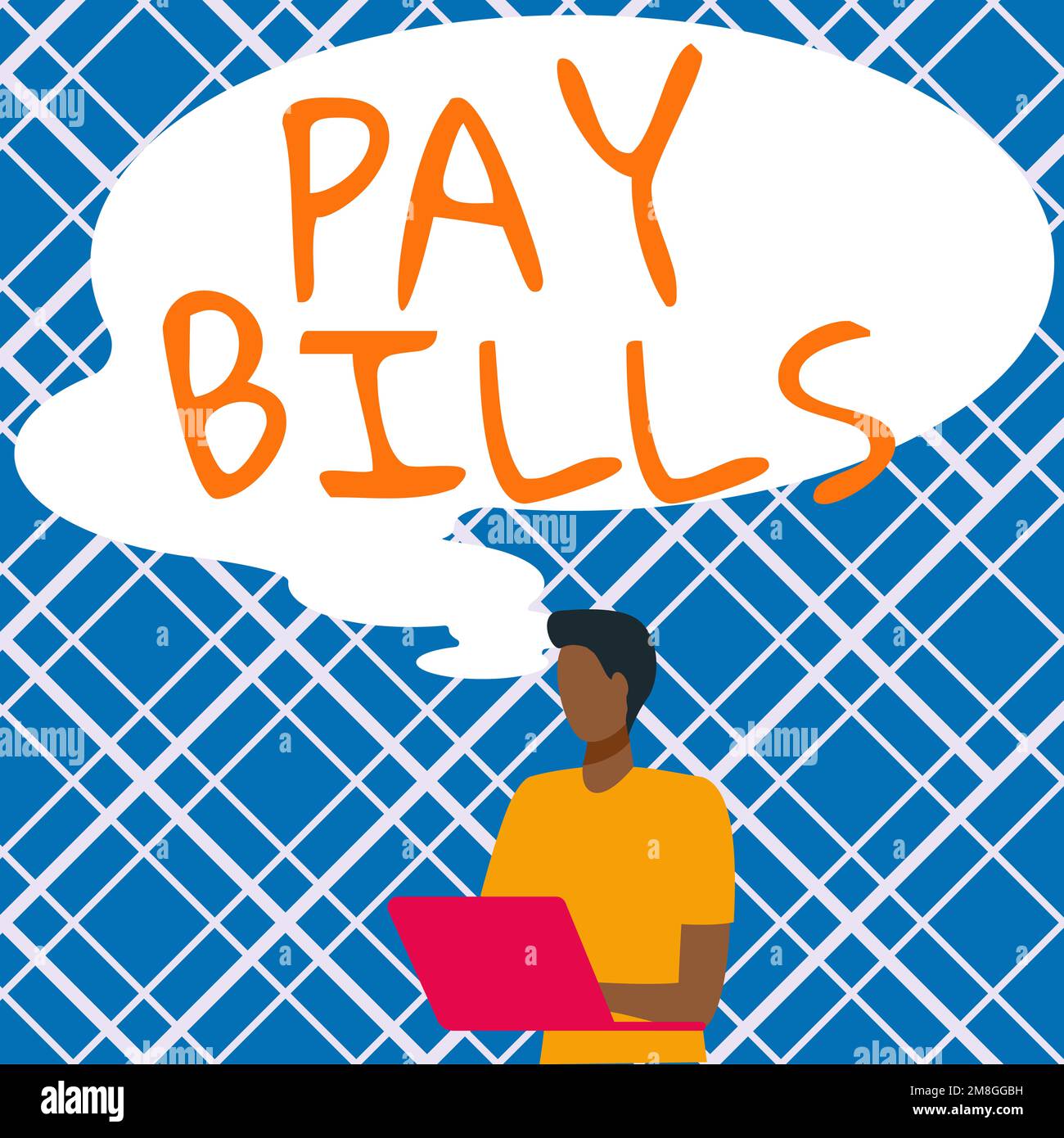 Affiche affichant les factures de paye, mot inscrit sur la liste des ...