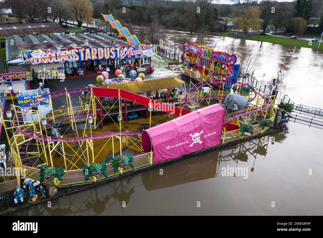 Stourport on Severn, Worcestershire, 14 janvier 2023 - Un parc d ...