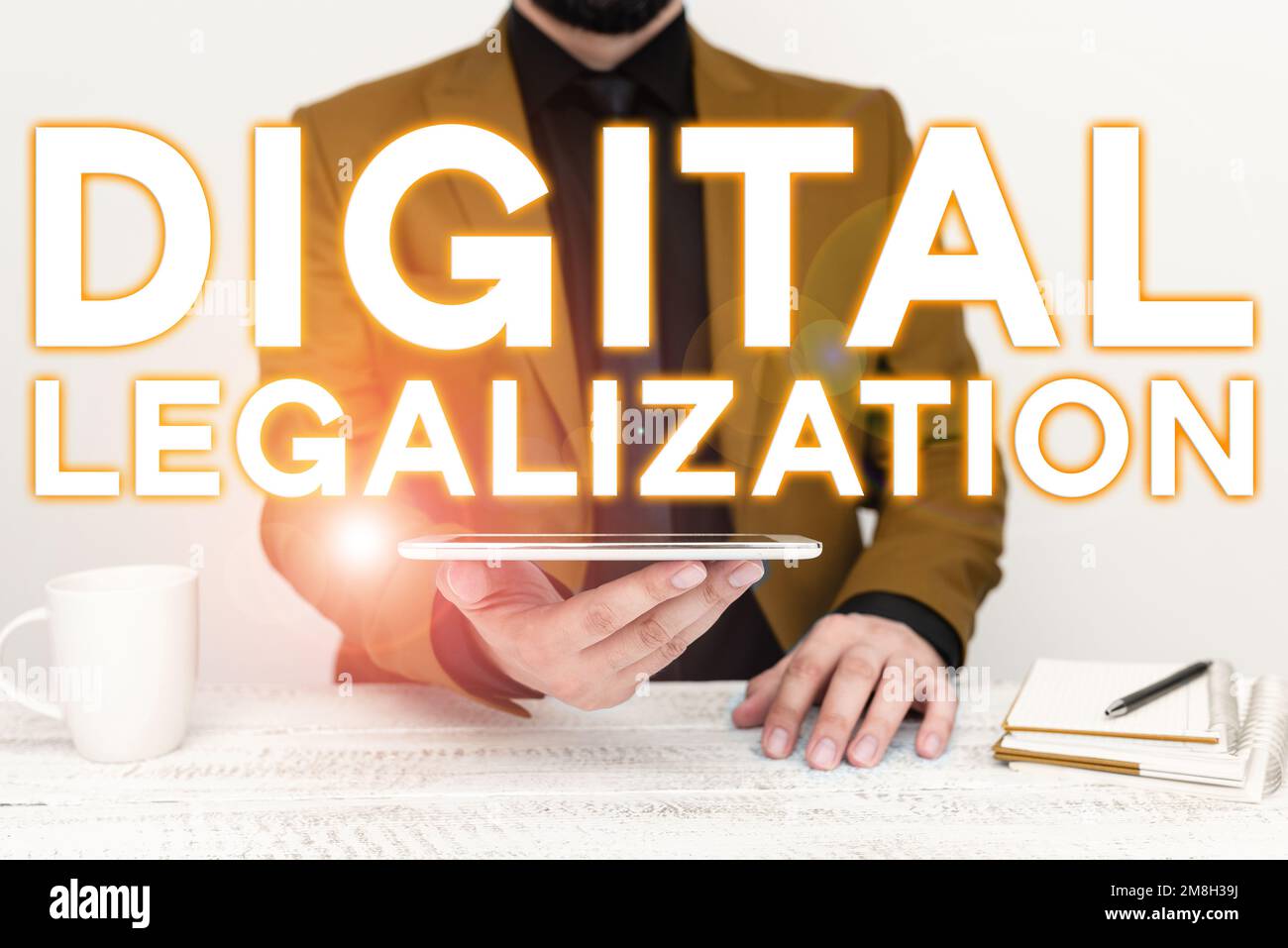 Écriture affichage de texte légalisation numérique. Vitrine commerciale ...