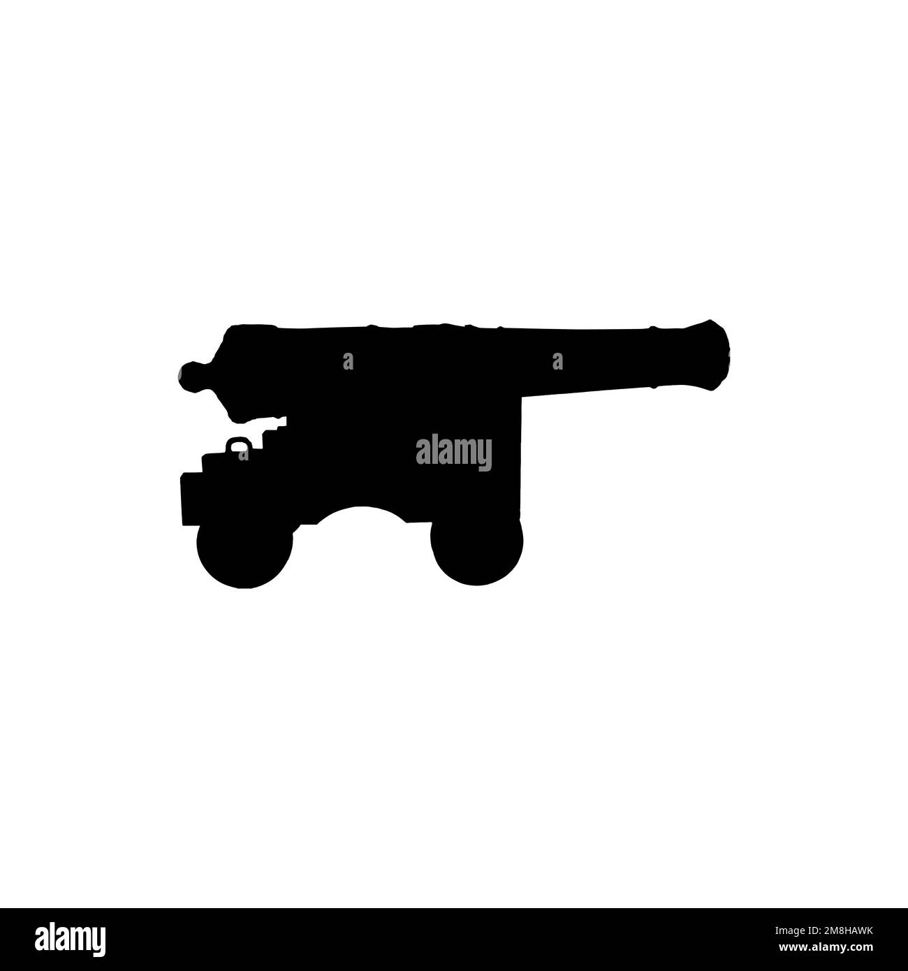 Icône de canon rétro. Symbole d'arrière-plan d'affiche historique de ...