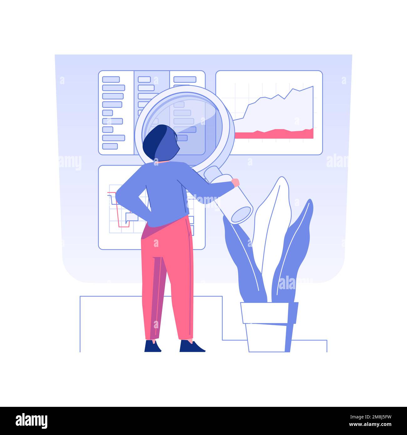 Audit illustration du vecteur de concept isolé. Comptable professionnel qui effectue la ...