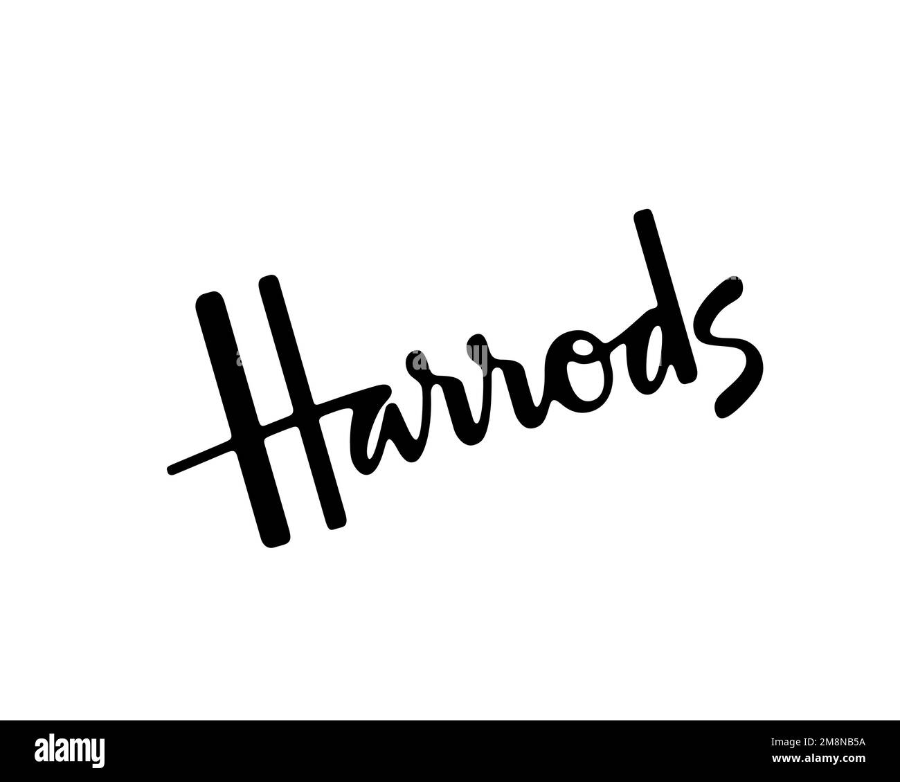 Harrods logo Banque d'images noir et blanc - Alamy