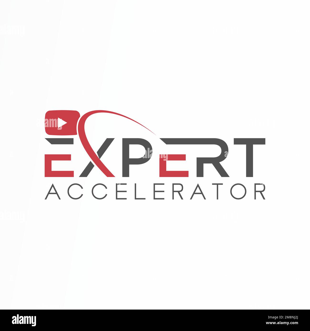 Lettre ou mot EXPERT sans sarif police avec snoosh et vidéo play idée ...