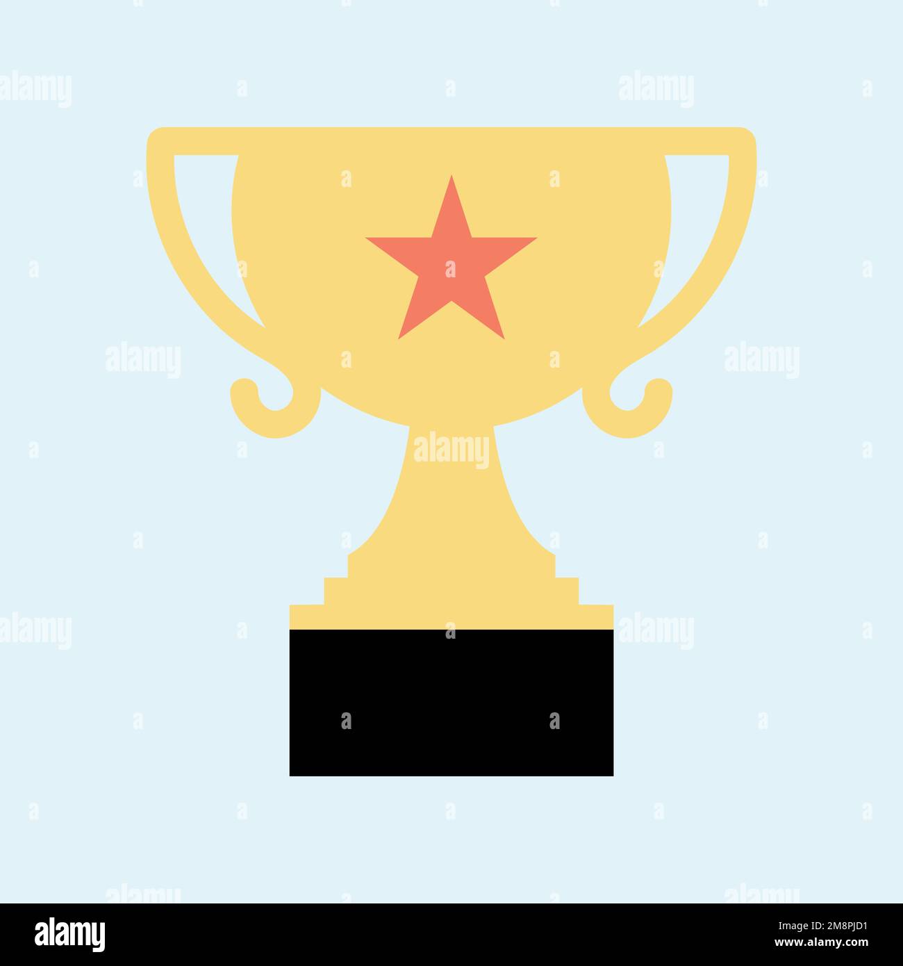 Champion trophy cup icon vector Banque de photographies et d’images à ...