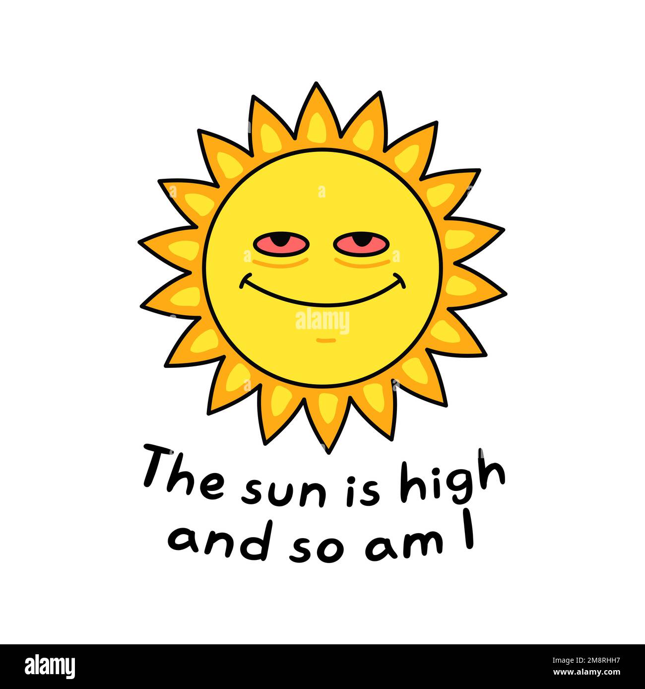 Drôle de soleil avec les yeux rouges.yhe soleil est élevé et je suis ...