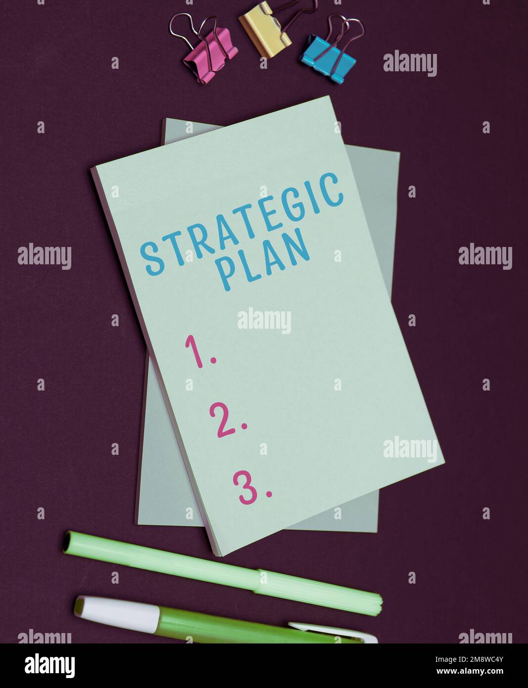 Légende présentant le plan stratégique. Mot pour Un processus de ...