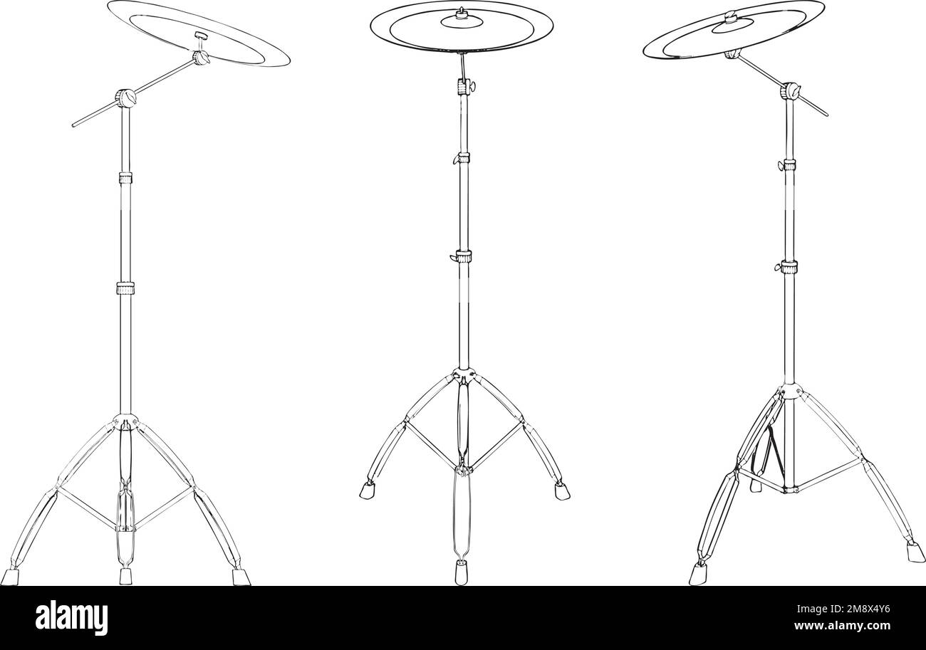 Cymbal inlustration Banque d'images noir et blanc - Alamy