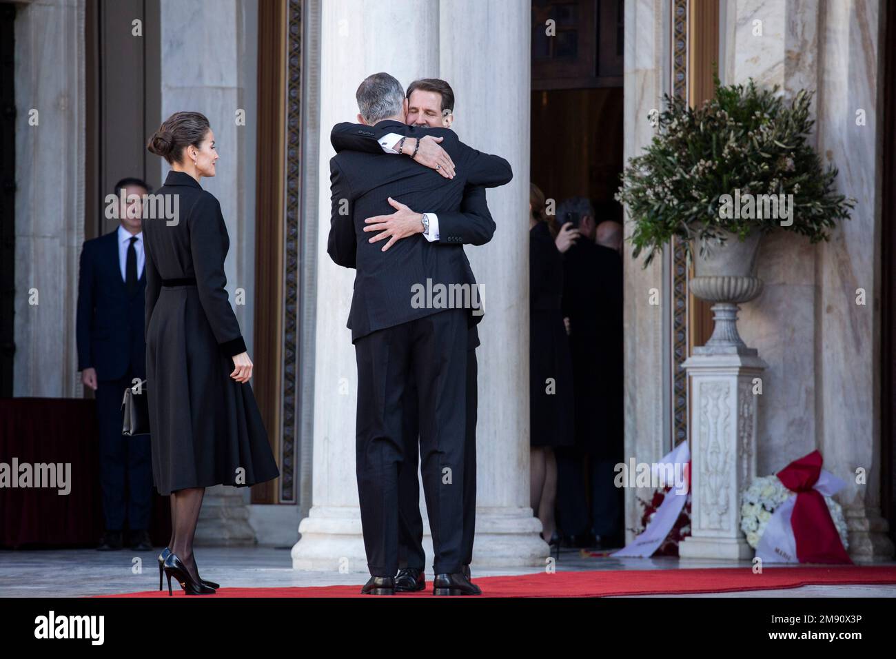 Athen, Grèce. 16th janvier 2023. Pavlos de Grèce accueille le roi ...