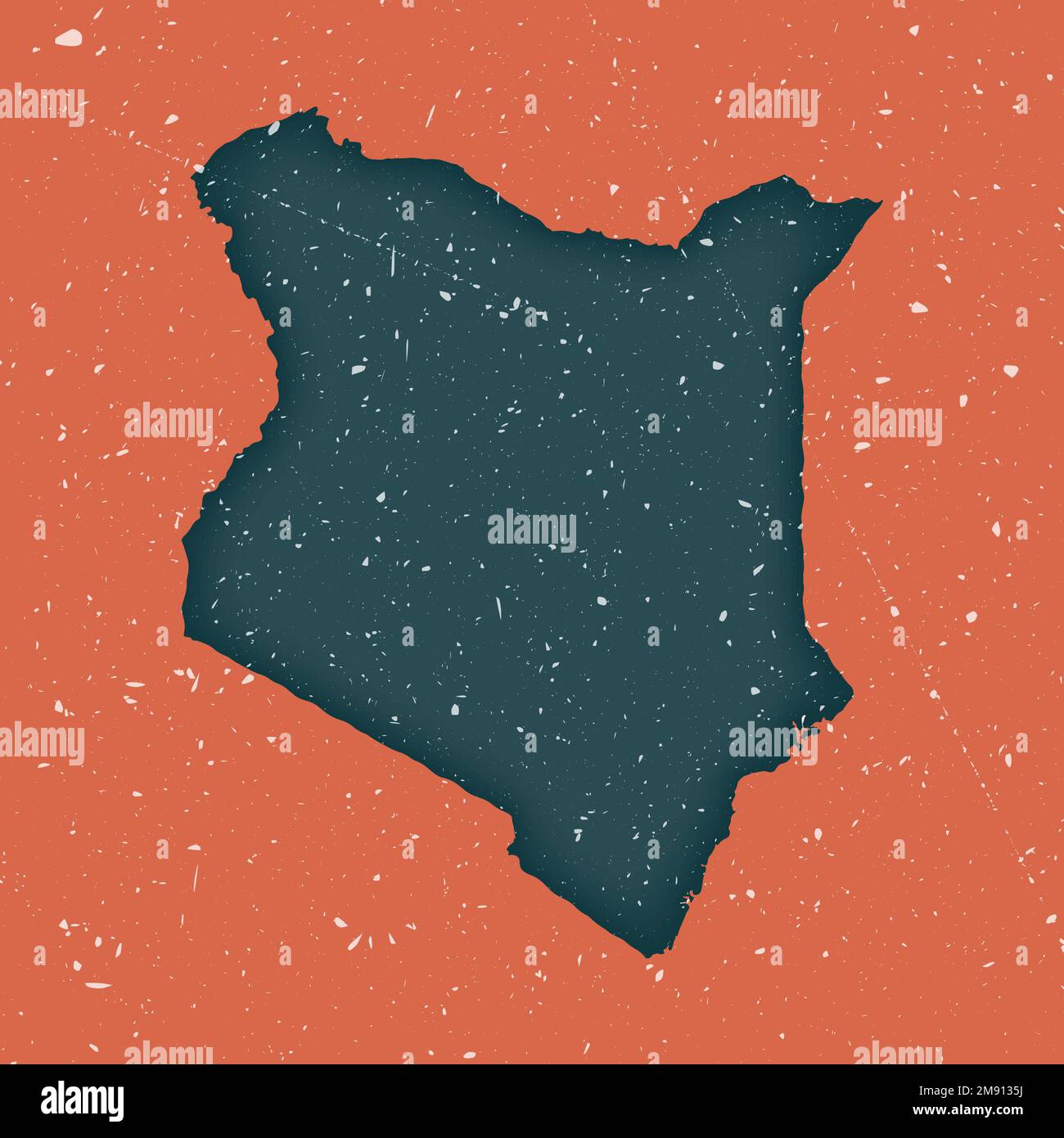 Kenya carte d'époque. Grunge la carte du pays avec la texture en ...