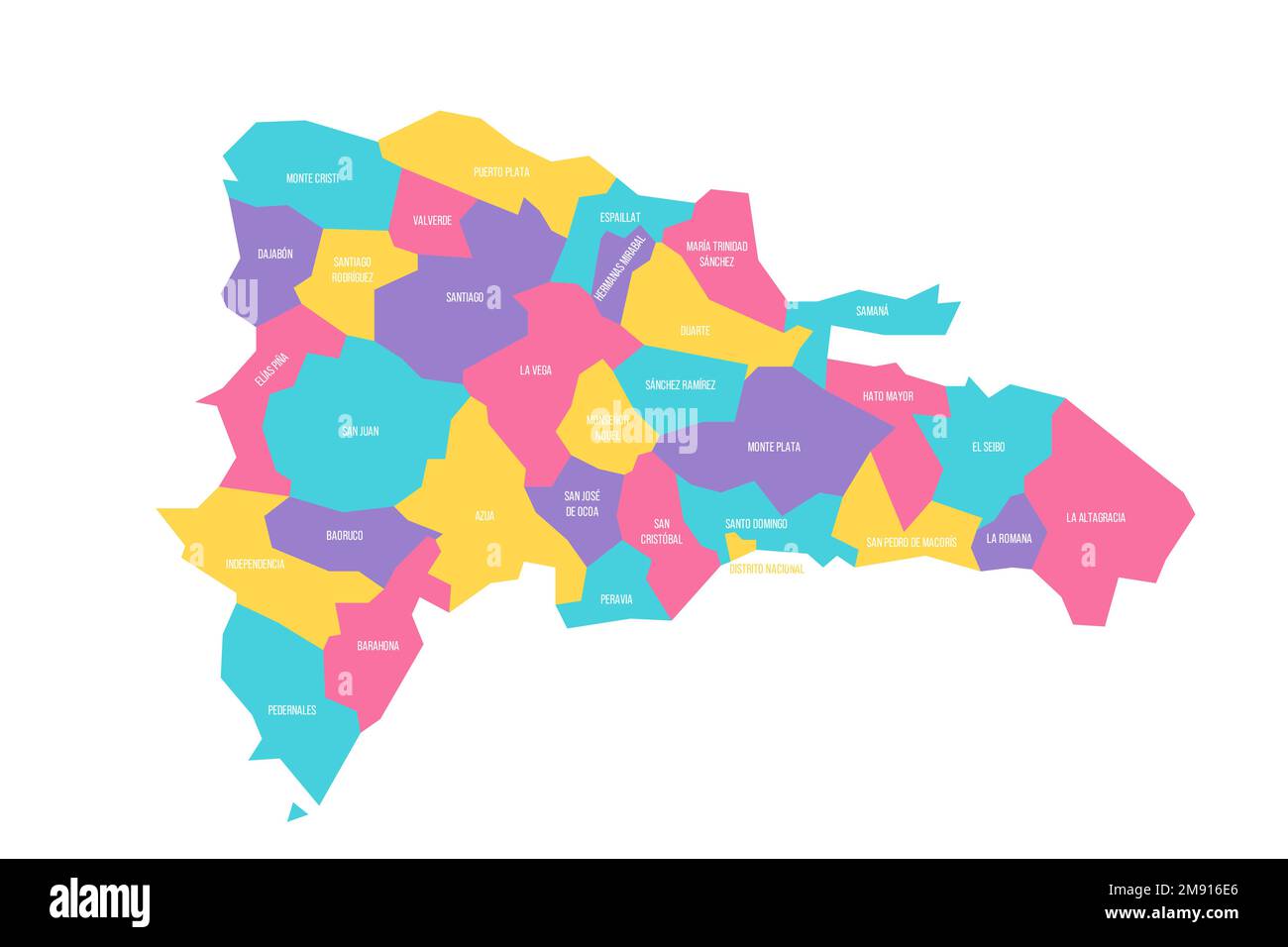 République dominicaine carte politique des divisions administratives ...