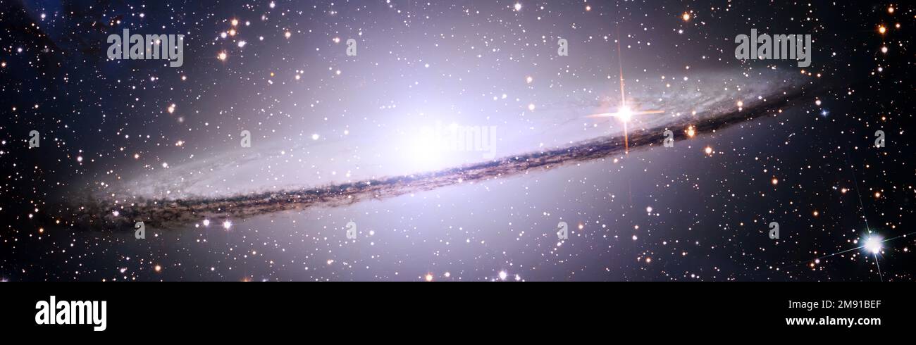 Haut en couleur Starry nuit ciel espace extérieur arrière-plan . Scène ...
