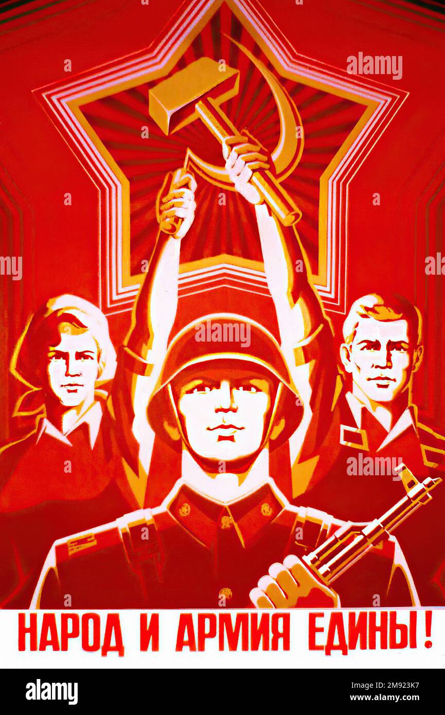 1988 - affiche de propagande soviétique d'URSS ancienne Photo Stock - Alamy
