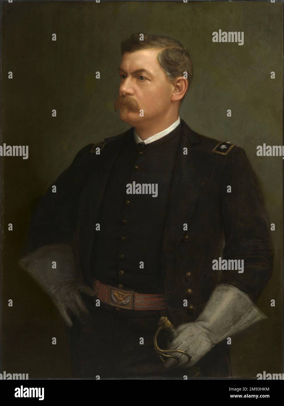 Un portrait de George McClellan peint par Julien Scott. Le général de ...