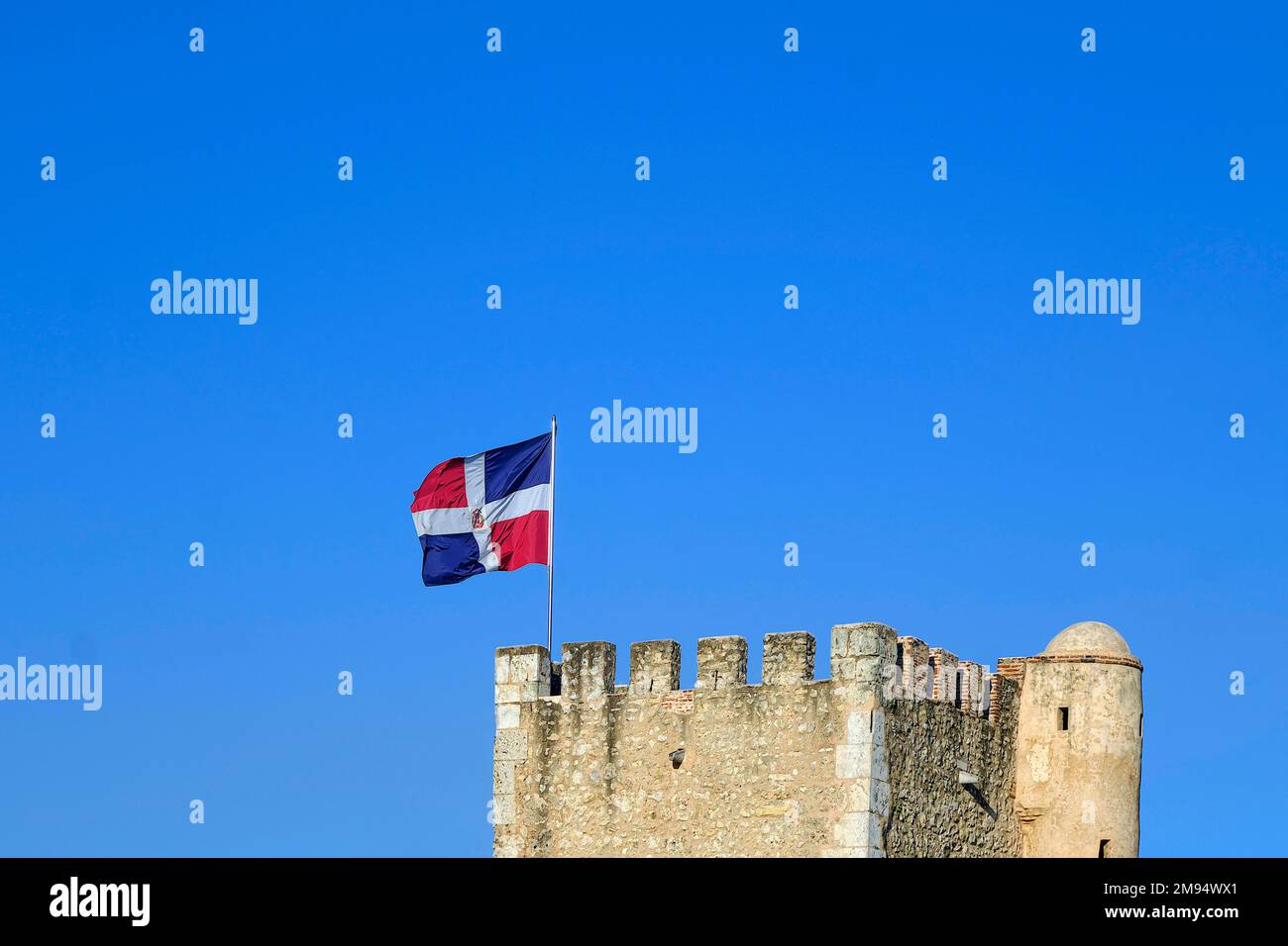 Drapeau symbole dominicain Banque de photographies et d’images à haute résolution - Alamy