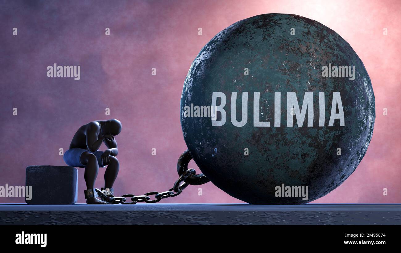 Boulimie qui limite la vie et fait souffrir, emprisonnant dans un état ...