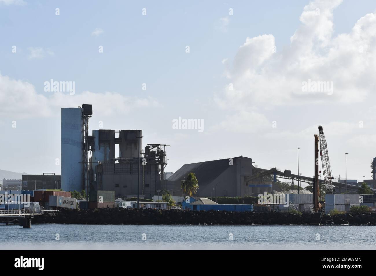 Fort-de-France, Martinique- 9 janvier 2023- Centrale électrique, EDF ou ...