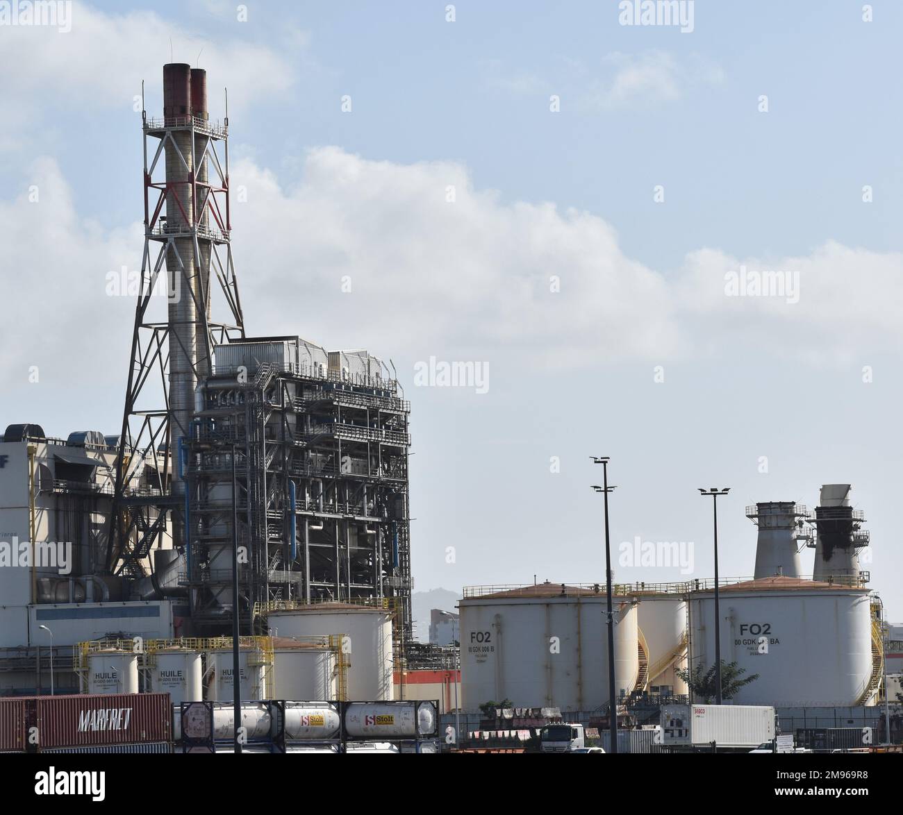 Fort-de-France, Martinique- 9 janvier 2023- Centrale électrique, EDF ou ...